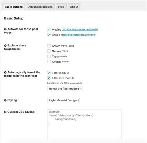 Beautiful Taxonomy Filters Wordpress Plugin Deutsch