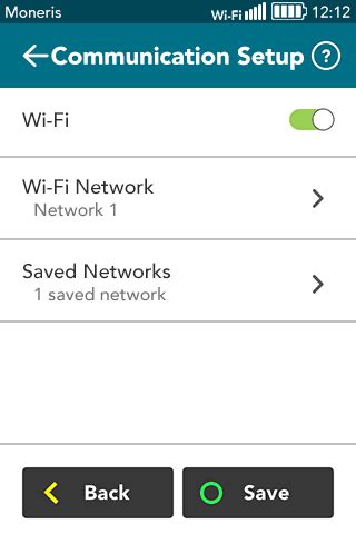 Wi Fi Communication Settings