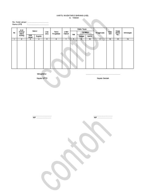 Kib A Tanah Form Pdf