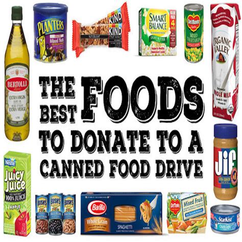 Best Foods For A Food Drive Edible Crafts