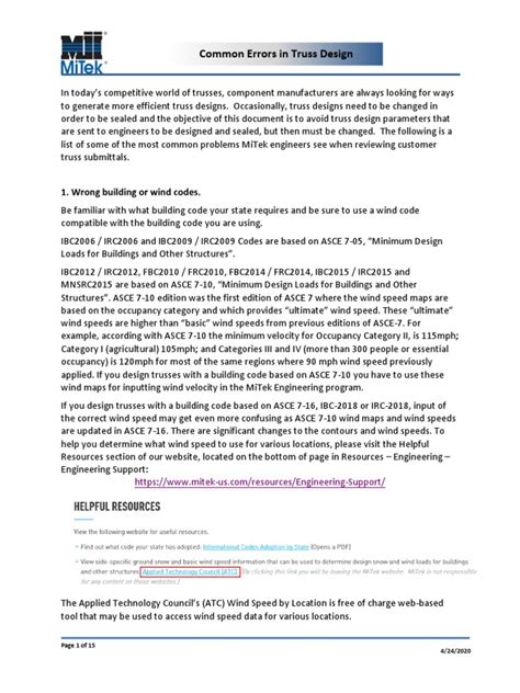 Common Errors In Truss Design Pdf Truss Structural Engineering
