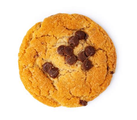 Premium Photo Close Up Of Chocolate Chip Cookie Isolated On White