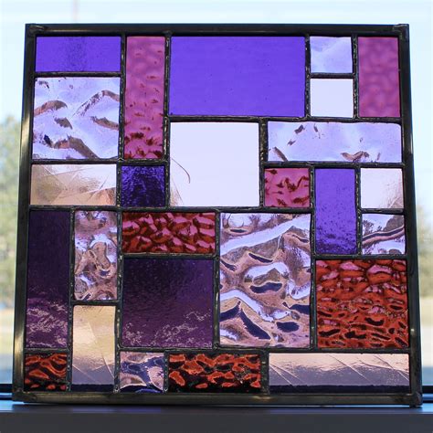 Free Square Geometric Pattern Window Panels Delphi Glass