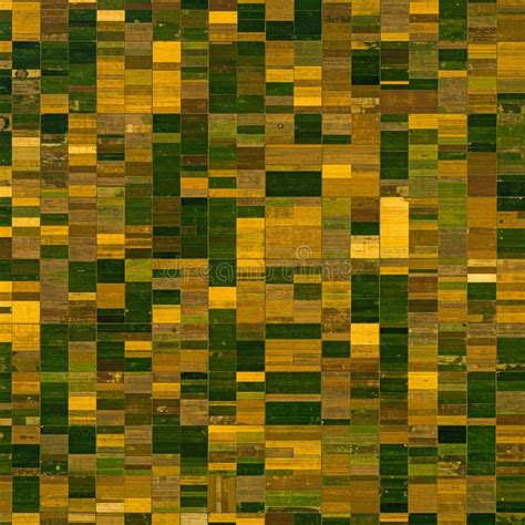 Aerial View Showcasing A Grid Like Pattern Of Agricultural Fields The Image Displays Stock