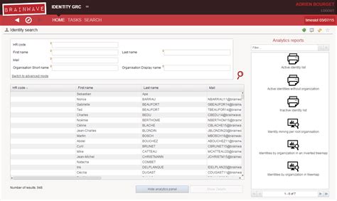 Analytics Section Radiant Logic Documentation