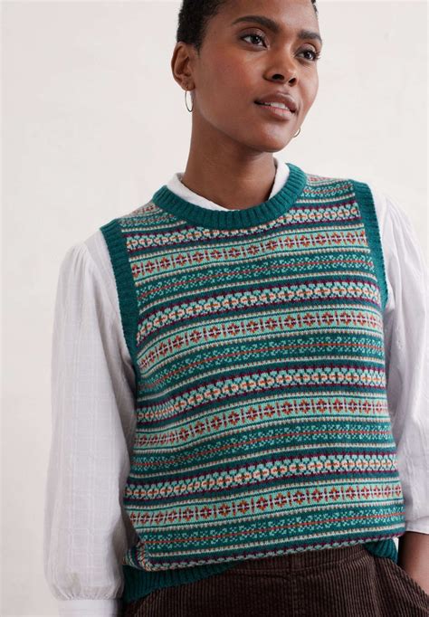 Seasalt Cornwall Percella Cove Striktrøje Blue Wheal Towan Seashore Mix Blå Zalando Dk