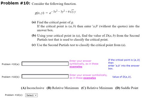 solved problem 10 consider the following function