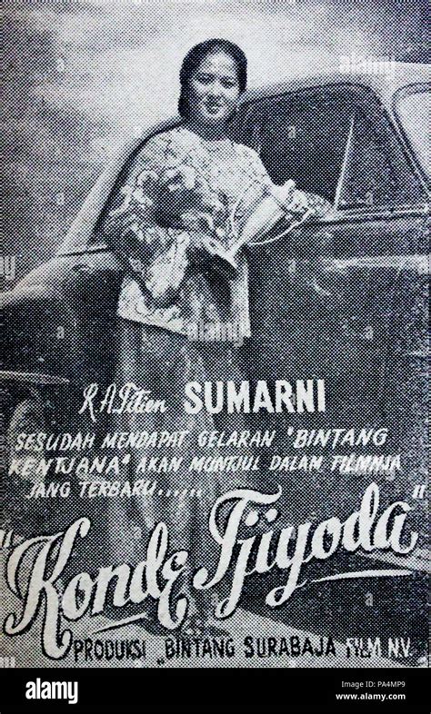 314 Titien Sumarni In Konde Tjioda Dunia Film 15 May 1954 P6 Stock