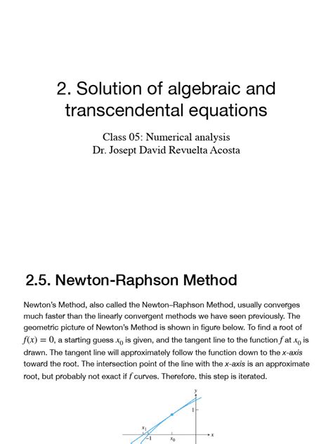 Newton Raphson Pdf Tangent Applied Mathematics