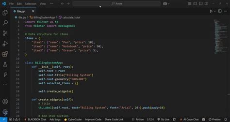 Dsa Softwaredevelopment Computerscience Python Billingsystem