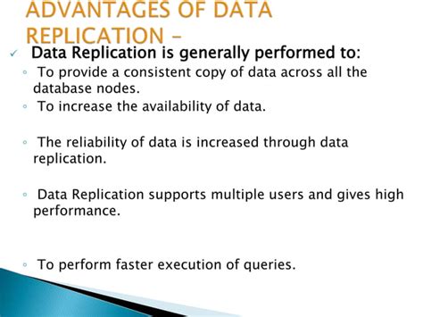 replication techniques for distributed database design ppt