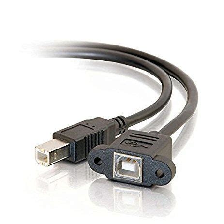 4004 USB B Printer Extension Cable USB 2 0 B Female Socket Printer Panel Mount To Right Angle