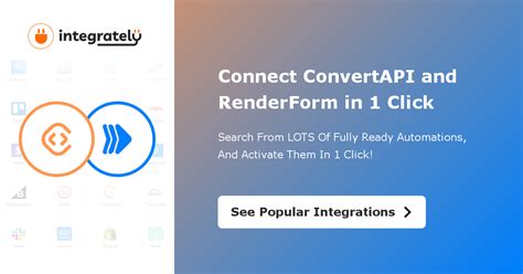 convertapi renderform integration connect in 1 click ️