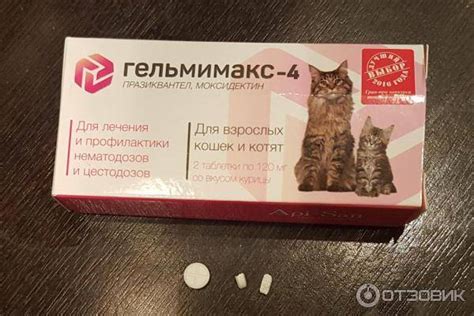 Гельмимакс для кошек: инструкция и показания к применению, отзывы, цена