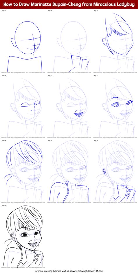 How To Draw Miraculous Ladybug Marinette Easy Drawing Step By Step Eroppa