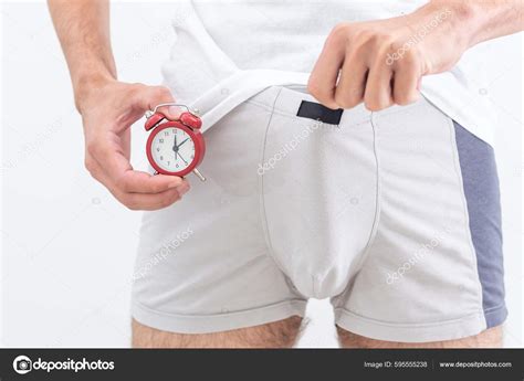 Erection Potency Alarm Clock Hand Man Trunks Underwear Time Mens — Foto