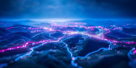 Enhanced Map Featuring Prominent Transport Routes And Hubs Concept