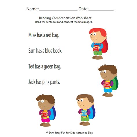Reading Worksheet For 1st Grade 1st Grade Reading Worksheets Word