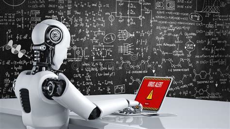 Virus Warning Alert On Computer Screen Detected Modish Cyber Threat Stock Illustration