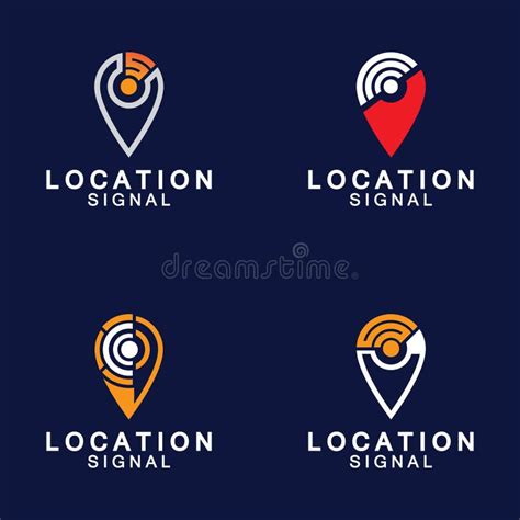 Pointer Map With Wifi Internet Signal Location Connection Icons Logo