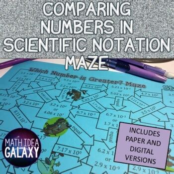 Comparing Numbers In Scientific Notation Digital Resource By Idea Galaxy