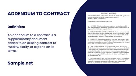 Free 55 Addendum To Contract Samples Pdf Word Excel