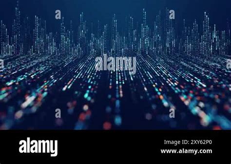 Big Data Technology Background Motion Of Digital Data Flow Transferring Of Big Data