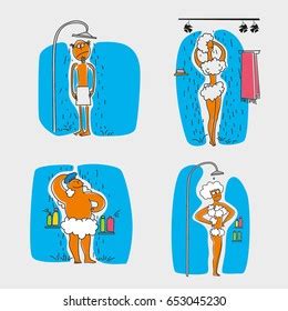 18785 Two Black Men Shower Together Stock Vectors And Vector Art