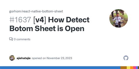 V4 How Detect Botom Sheet Is Open Issue 1637 Gorhom React Native Bottom Sheet GitHub