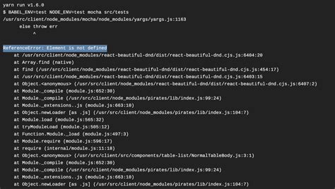 Bug Under Tests Installation Referenceerror Element Is Not Defined · Issue 1793 · Atlassian