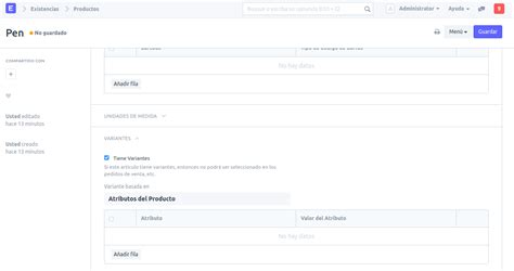 It Does Not Show Variable Attributes Table When Creating Product In V11