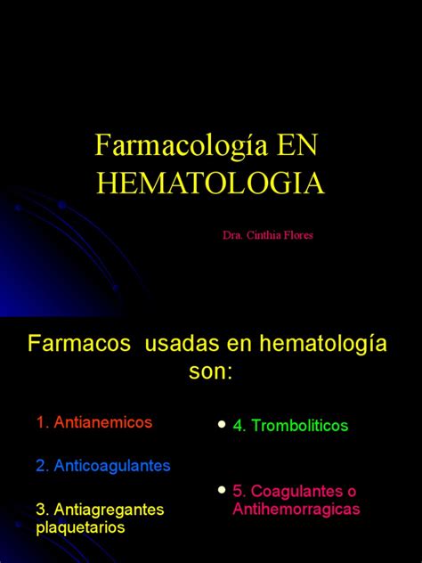Medicamentos Trombolíticos Y Anticoagulantes Pdf Coagulación Trombo