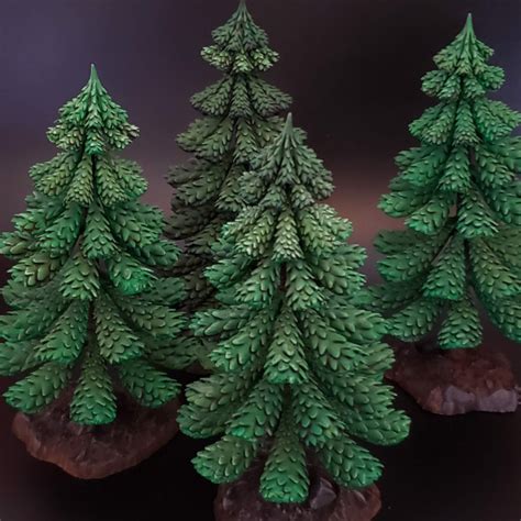 3d Printable Pine Trees By Geektopia Games