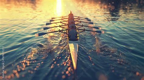 Photo And Art Print Rowing Coxless Four A Rowing Team Of Four Rowers