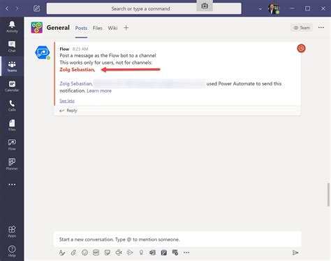 a million ways of mention in microsoft teams using a power automate