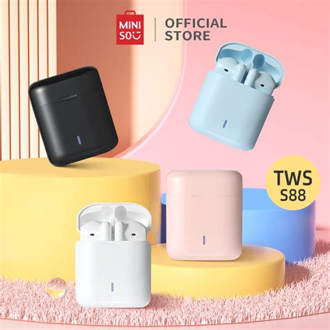 Jual Miniso Tws Bluetooth Earphones Setengah In Ear Macaron Model S