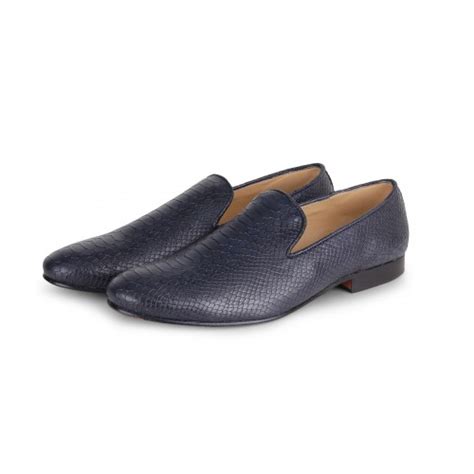 Navy Blue Python Cut Mens Loafer Shoes Size 6 11 Id 18270735330
