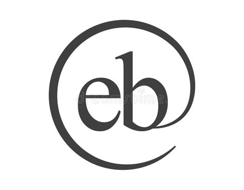 Eb Logo From Two Letter With Circle Shape Email Sign Style E And B Round Logotype Of Business