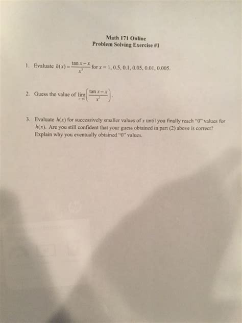 solved math 171 online problem solving exercise 1 1