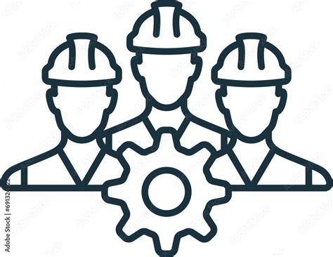 Workforce Icon Monochrome Simple Sign From Operation Management