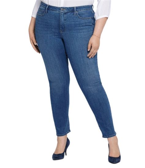 Nydj Plus Size Sheri Slim Mid Rise Stretch Denim Jeans Dillards