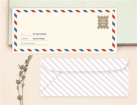 Free Mail Envelope Template Word Illustrator Gdocs Wordlayouts