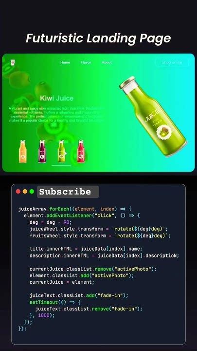 Landing Page Using Html Css And Js 😍coding Webdesign Webdevelopment Html Css Shorts Youtube