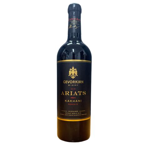 Gevorkian Winery Ariats 2019 Kakhani Reserve Dry Red Wine Armenia