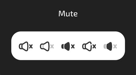 Premium Vector Mute Icons In 5 Different Styles As Vector