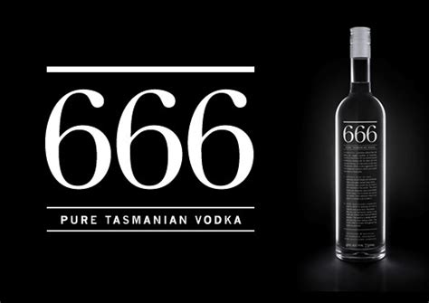 666 Pure Tasmanian Vodka Bottle
