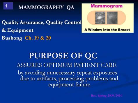 PPT MAMMOGRAPHY QA PowerPoint Presentation Free Download ID