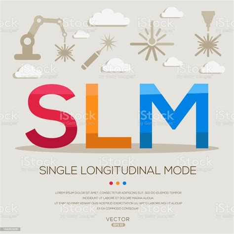 Slm Single Longitudinal Mode Stock Illustration Download Image Now Acronym Illustration