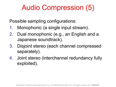 Modern Operating Systems Third Edition Andrew S Tanenbaum Chapter 7 Multimedia Ppt
