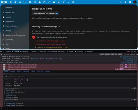 error occurred while checking server setup but there are not ℹ️ support nextcloud community